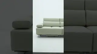Villa Sectional Recliner Sofa with Power Sliding Back and Chaise Lounge