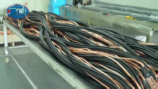 Production process of water cooled cable