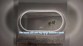 Luxury LED Anti-Fog Vertical Wall Mount Design Touch Switch Rectangle for Hotels Apartments Villas E