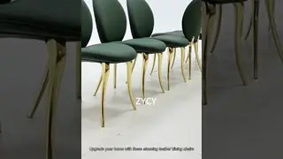 Luxury Leather Dining Chairs with Elegant Lion Head Design