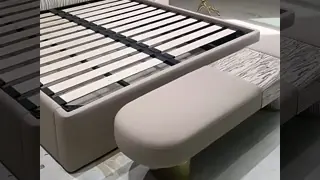 Luxury Italian Leather Bed Footstool