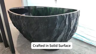 Green Resin Volcanic Rock Bathtub