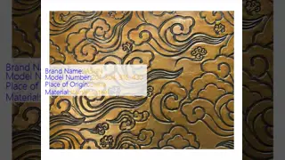 Antique Bronze Etched Stainless Steel Decorative Panels