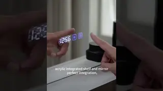 Modern LED Smart Bathroom Mirror - Anti-fog Function and Time Display, Suitable for Hotels/Bathrooms