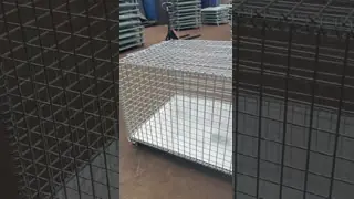 Foldable storage cage with covered mesh