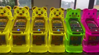 14mm Marble Ball Arcade Machine Kids Tiger Design Coin Operated Game Machine