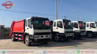 Isuzu 12m3 Compression Garbage Truck Fleet Display | Hydraulic Rear Loader Truck