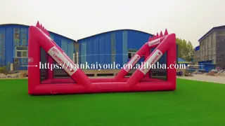 Giant Red Inflatable Basketball Hoop Game Interactive Sports Inflatable Shootout for Carnival Events