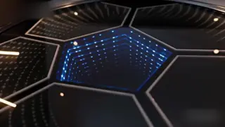 Football infinity mirror abyss light