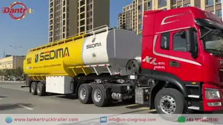 30 Ton 60000L Feed Semi Trailer | Bulk Feed Transport Trailer for Livestock Farms