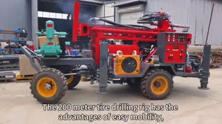Portable Trailer Mounted Drilling Rig 200 Meter Depth