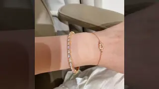 Two Style Stackable Gold Bracelet Set