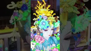 Luxury Floral Ancient Chinese Beauty LED Festival Lantern Sculpture