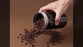 Black Embossing Cylindrical Metal Coffee Tin Can with Lid Outside and Inside - Premium Storage
