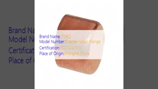 Copper Nickel 90 10 Cap Fittings Leak Proof Marine Grade