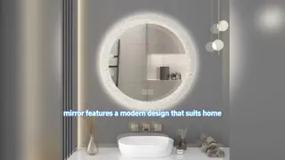 Modern Design Smart Round LED Lighted Bathroom Makeup Mirror with Touch Switch for Home Hotels Comme