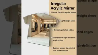 T-shirt shaped acrylic mirror