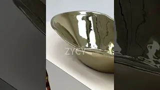 Luxury Gold Crack Stainless Steel Bathroom Basin Design