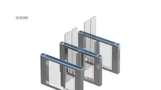 LB3211BAccess Control for Pedestrian Face recognition Swipe Card High Baffle Barrier Speed Gate