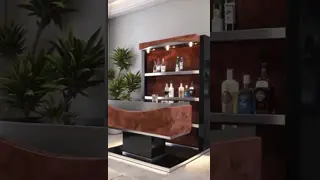 Custom Luxury Stainless Steel Wine Cabinet for Home Bar