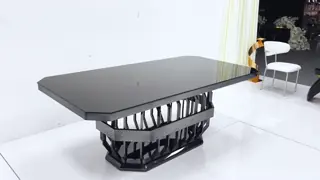 Modern Gold Stainless Steel Wedding Dining Table