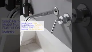 Luxury Wall Mount Basin Faucet Minimalist Bathroom Design