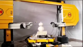 High Precision 5 Axis CNC Diamond Wire Saw Machine for Complex Stone Profiling and 3D Carving