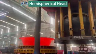 Hemispherical head manufactured via the ultra-large hot-pressing process