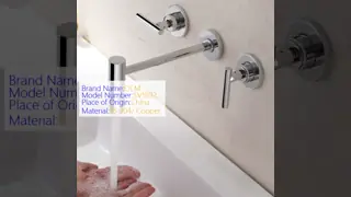 Modern Minimalist Two Piece Wall Mount Basin Faucet