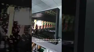 Modern Flat LED Infinity Mirror Lamp Hollow Structure DIY Lights Tunnel Floor Aquarium Tesseract