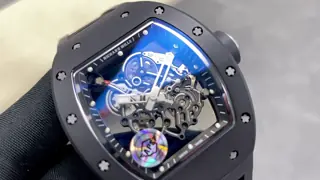 Black Carbon RM Watch Blue Starry Skeleton Dial