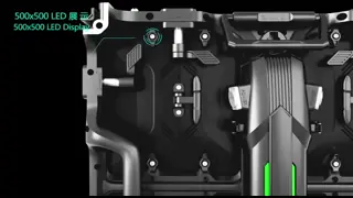 500×500mm Rental LED Cabinet – Magnetic Modules, Quick Install, Front/Rear Maintenance