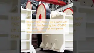 PE1200 1500 Jaw Crusher High Capacity Rock Processing
