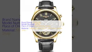 Carnival Automatic Skeleton Watch Luxury Gold Timepiece