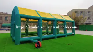 Outdoor Large Inflatable Shelter Tent, Waterproof Inflatable Workshop Tent With Clear PVC Window For
