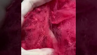 Spun-Dyed Red LMPET Sheath-Core Fiber