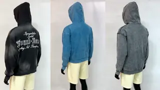 Custom 500gsm Oversized Acid Wash Hoodies