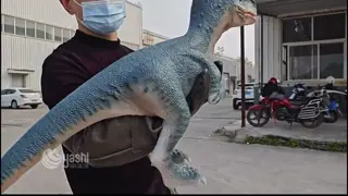 Realistic Animatronic Dinosaur Hand Puppet For Theme Park Interactive Show