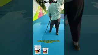 Acrylic floor paint can create courts in different styles.