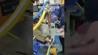 1.5mm Aluminum Sheets Are Precisely Spot Welded with a Vertical Medium-Frequency Welder