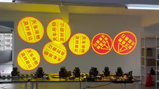 150W LED Logo Gobo Outdoor Projector RGBW Emitting Color IP65 Waterproof Rotating Advertising Lights
