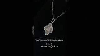 Stunning 925 Silver Lucky Flower Pendant with CZ Stones
