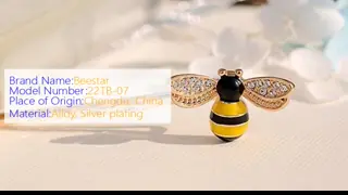 Cute Bee Hair Clips for Kids Sparkly Silver Hair Accessories