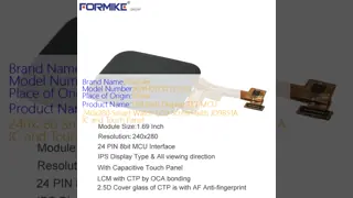 1.69 Inch Smart Watch LCD Screen with Touch Panel