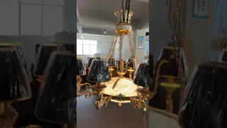 Customization Project Masjid Islamic Chandelier Large Luxury Gold Mosque Lighting Crystal Chandelier