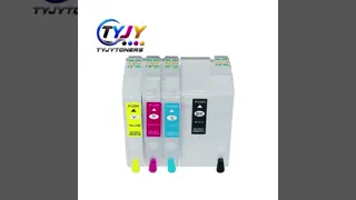 Chip-identified 27XL Refillable Ink Cartridge Anti-fade Compatible For Epson WF-3640 WF-7710 WF-7715