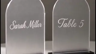 Frosted Acrylic Table Signs