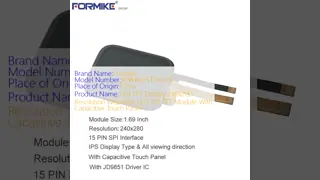 Compact  6 Inch SPI TFT LCD Module With Touch Screen