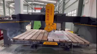 Xianda Expand 450MC / 450L-MC 4+1 Axis CNC Bridge Saw Machine Running & Countertop Cutting Demo