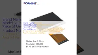 Compact IPS TFT Display Module 320x240 Resolution